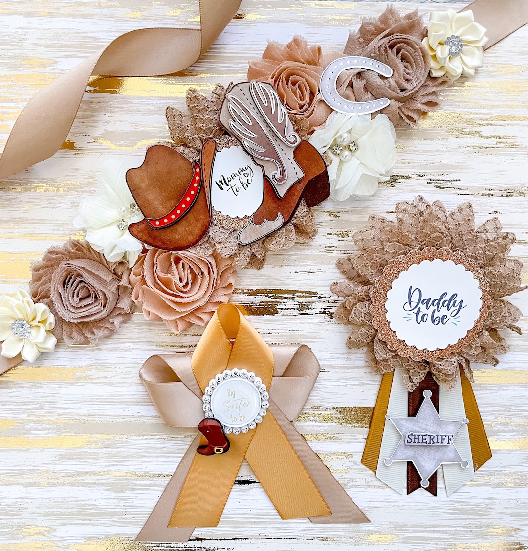 Cowboy Baby Shower Maternity Sash, Mommy to Be Sash for Cowboy Baby ...