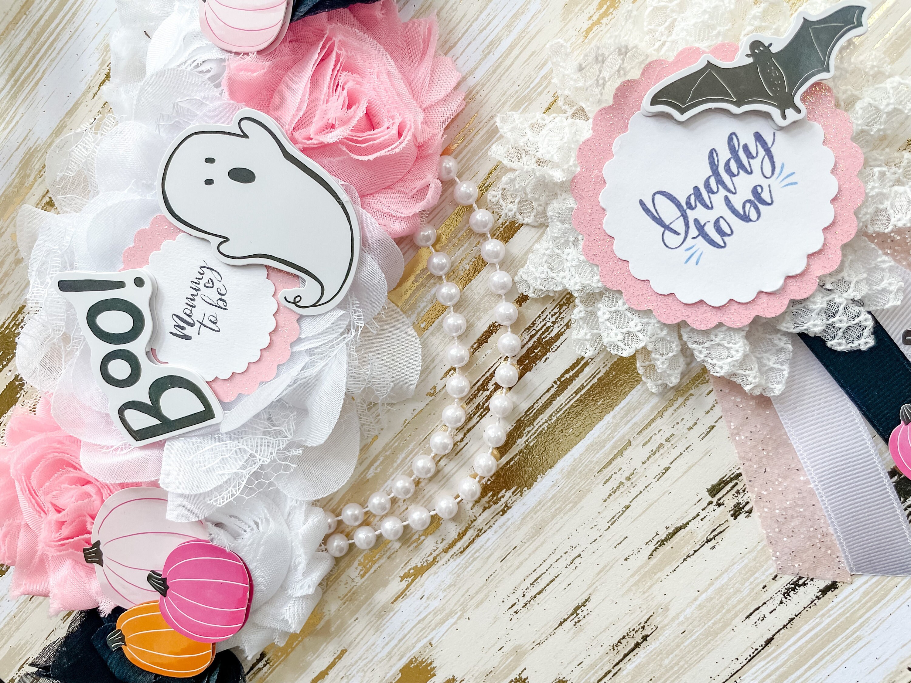 A Boo is Due Baby Shower Mommy to Be Sash and Pin, Boo Halloween Baby ...