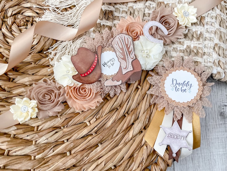 Cowboy Baby Shower Maternity Sash, Mommy to Be Sash for Cowboy Baby ...