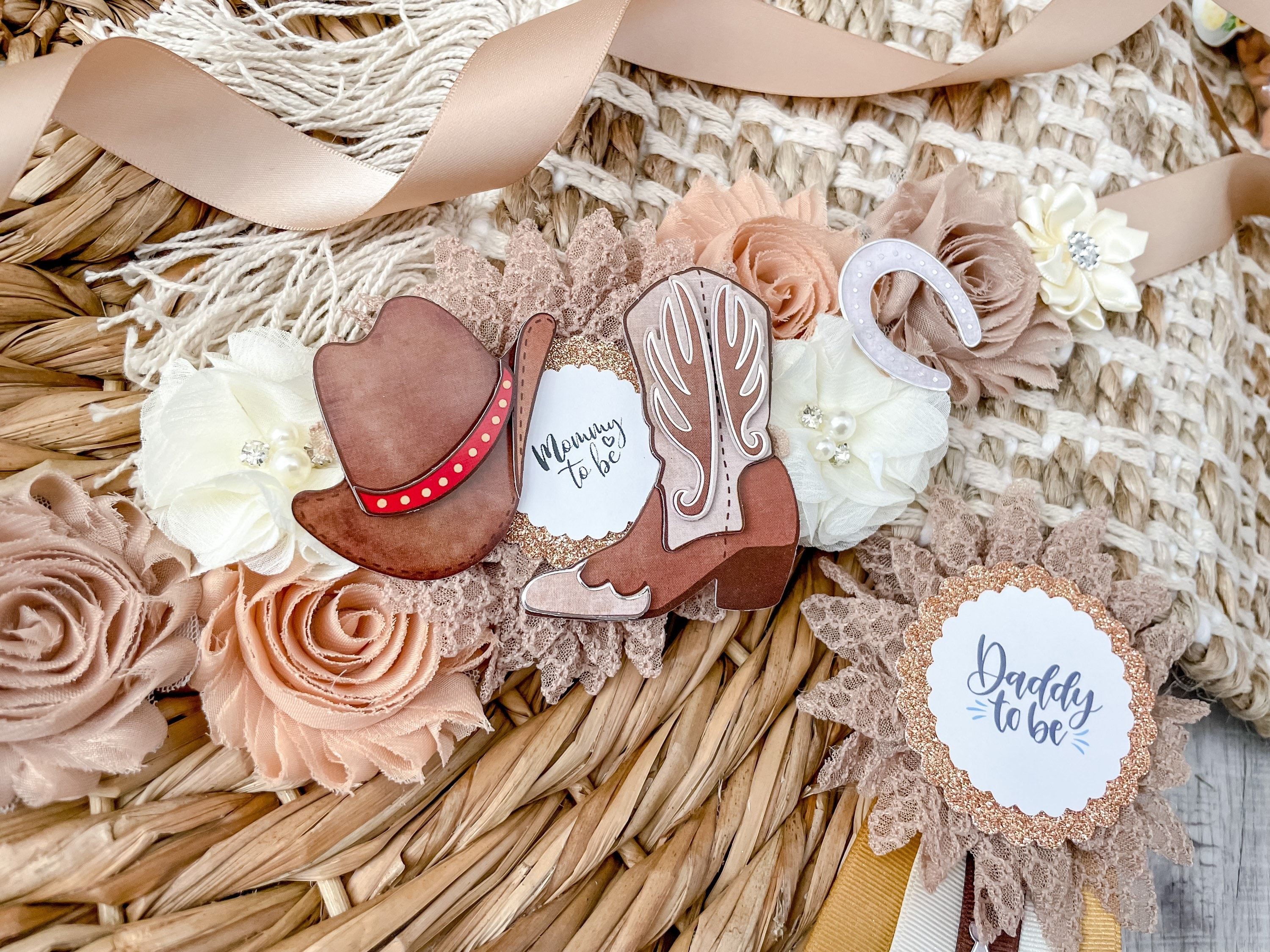 Cowboy Baby Shower Maternity Sash Mommy to Be Sash for Cowboy - Etsy