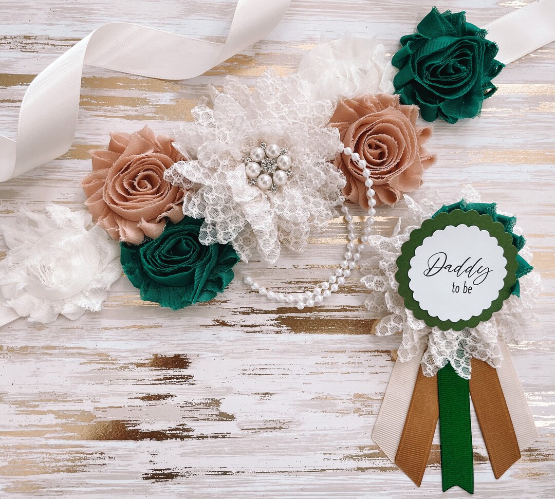 Green Maternity Sash, Forest Maternity Sash, Desert Maternity Sash, Boy ...