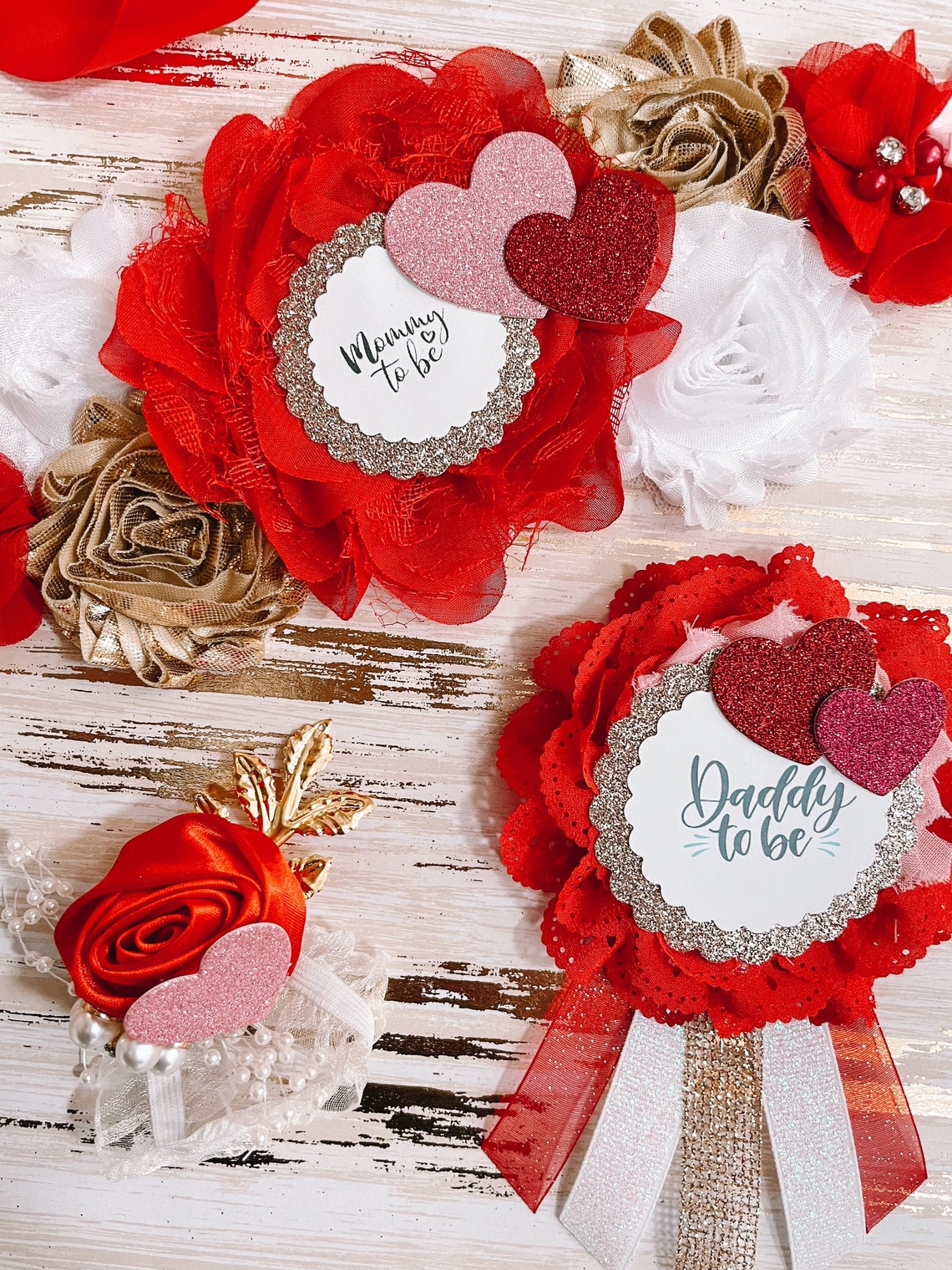 Valentine Gender Reveal Sash Valentine Baby Shower Sash Mom - Etsy