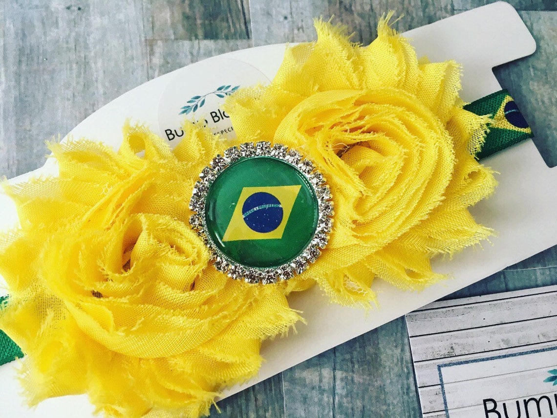 Brazil Headband Brazil Theme Headband World Cup Headband | Etsy