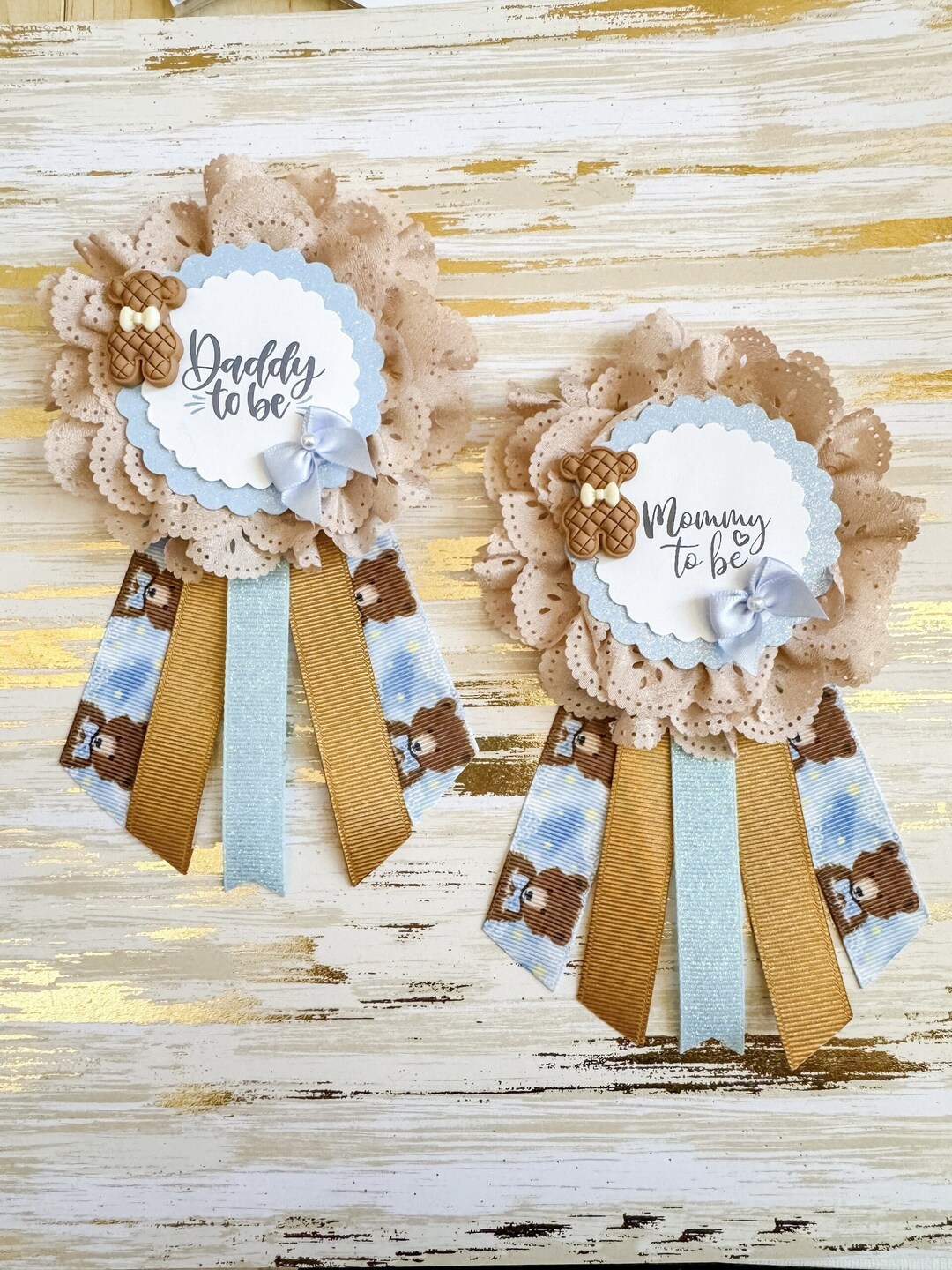 Blue Teddy Bear Baby Shower Pins, Teddy Bear Pins for Baby Shower ...