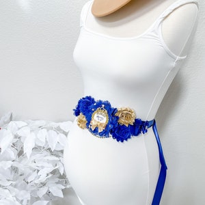 Prince Baby Shower Sash for Mommy to Be Royal Blue and Gold Baby Shower ...