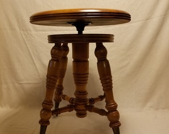 Antique piano stool | Etsy