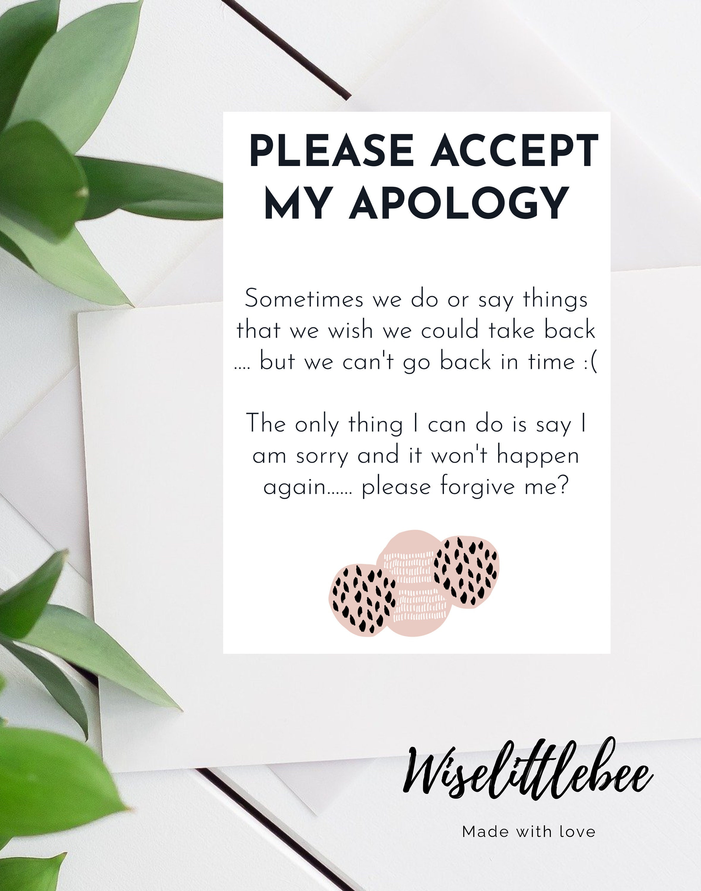 I Am Sorry Cards For Love