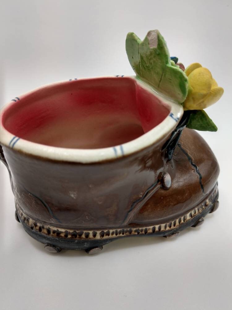 Antique Ceramic Boot Made in Italy - Etsy