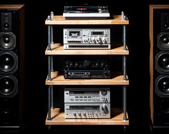 Premium Hardwood 3U Half-width Audio Rack Walnut Hard Maple Custom Made ...