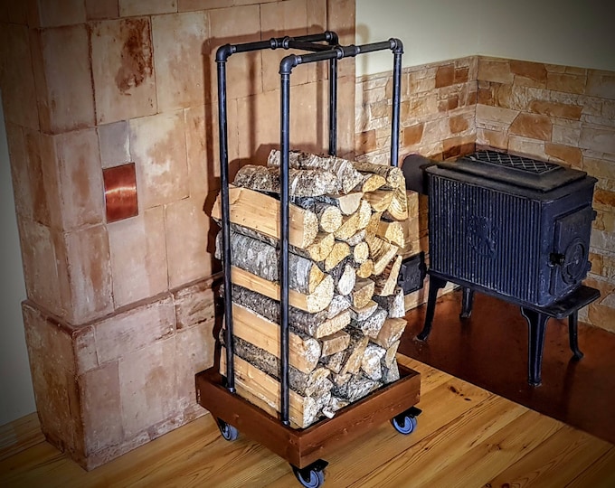 Reclaimed Barrel Hoop Firewood Rack - Etsy