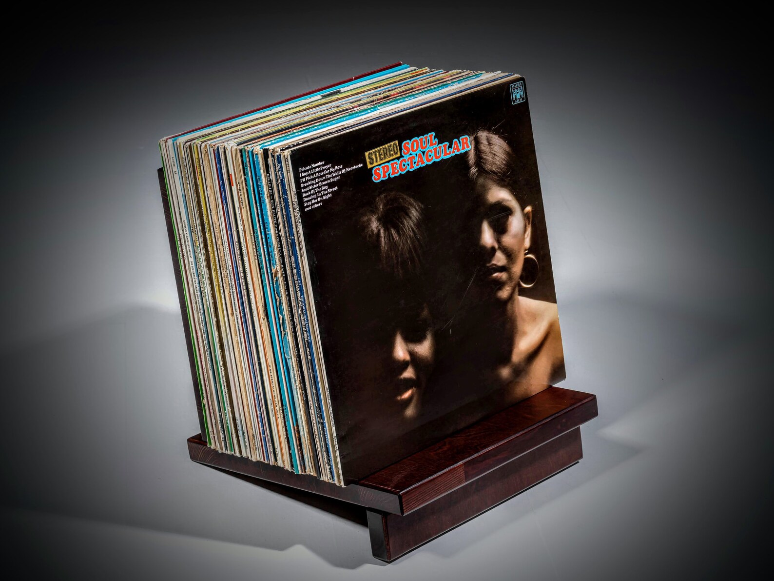 Vinyl Record Display Rack, Wooden Vinyl Record Stand, Vinyl Record ...
