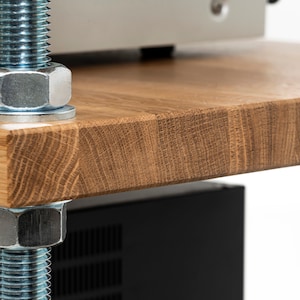 Record Player Stand With Adjustable Oak Shelves - Turntable Stand ...