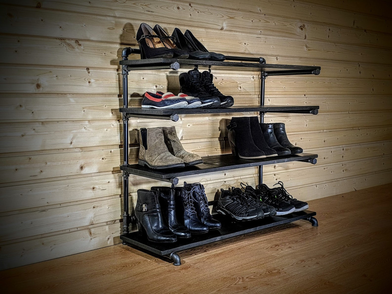 Multiple Tier Shoe Rack Storage Solution for Your Entryway - Etsy
