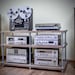Audio Rack With Adjustable Oak Shelves / Record Player Stand / Media ...