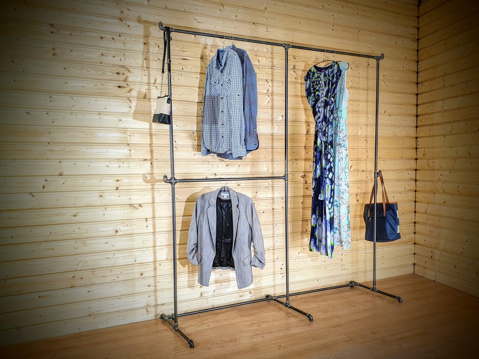 Free Standing Clothes Rack With Additional Hooks Retail - Etsy