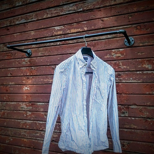 Industrial Clothing Rack Wall Mounted Clothes Rail Garment - Etsy