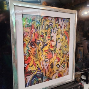 Abstract Art Print Signed by the Artist Cheap Frame Cool Art Free ...