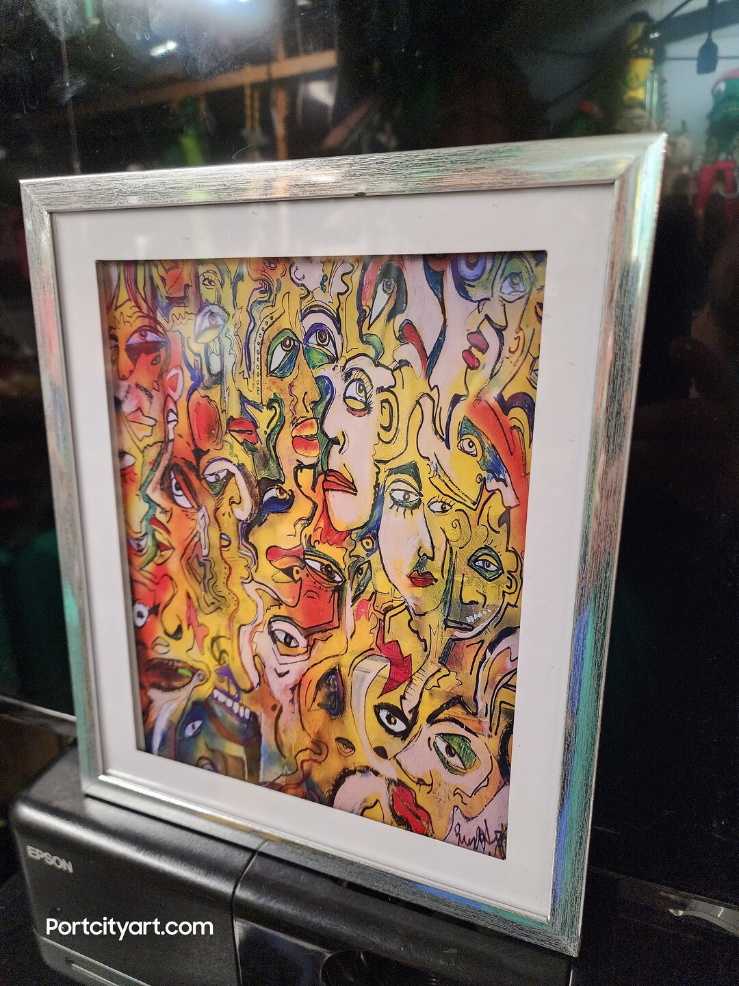 Abstract Art Print Signed by the Artist Cheap Frame Cool Art Free ...