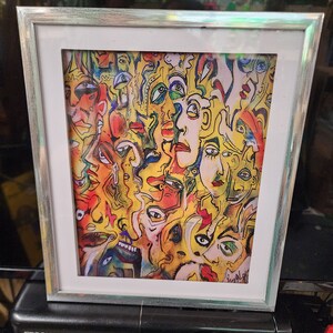 Abstract Art Print Signed by the Artist Cheap Frame Cool Art Free ...