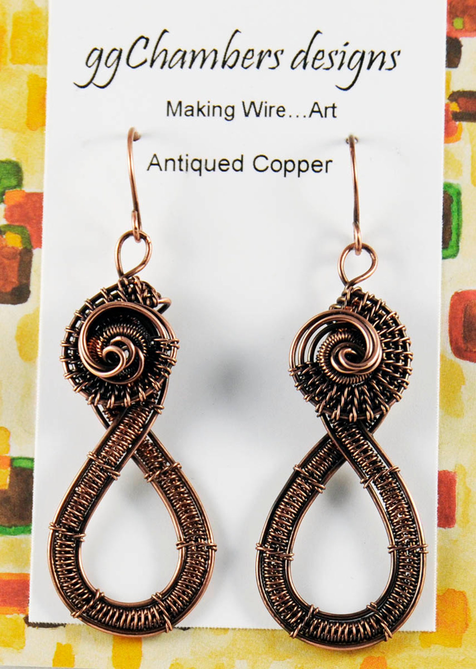 Curly Q Figure-8 Woven Wire Dangle Earring Tutorial | Etsy