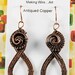 Curly Q Figure-8 Woven Wire Dangle Earring Tutorial - Etsy