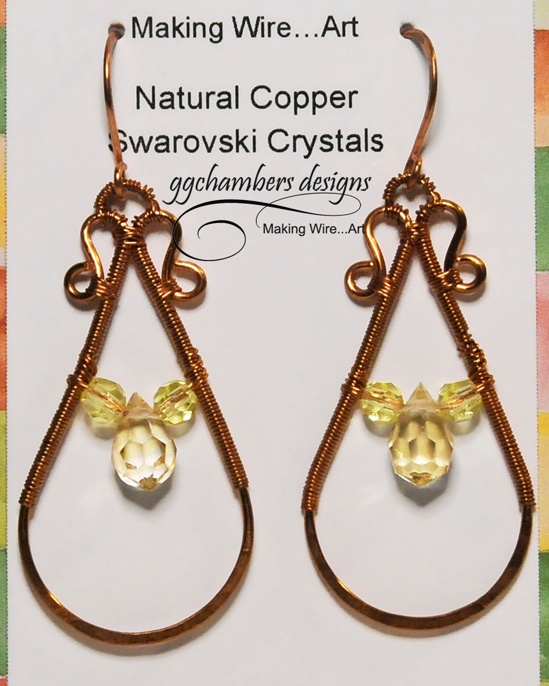 Hammered Copper Wire Art