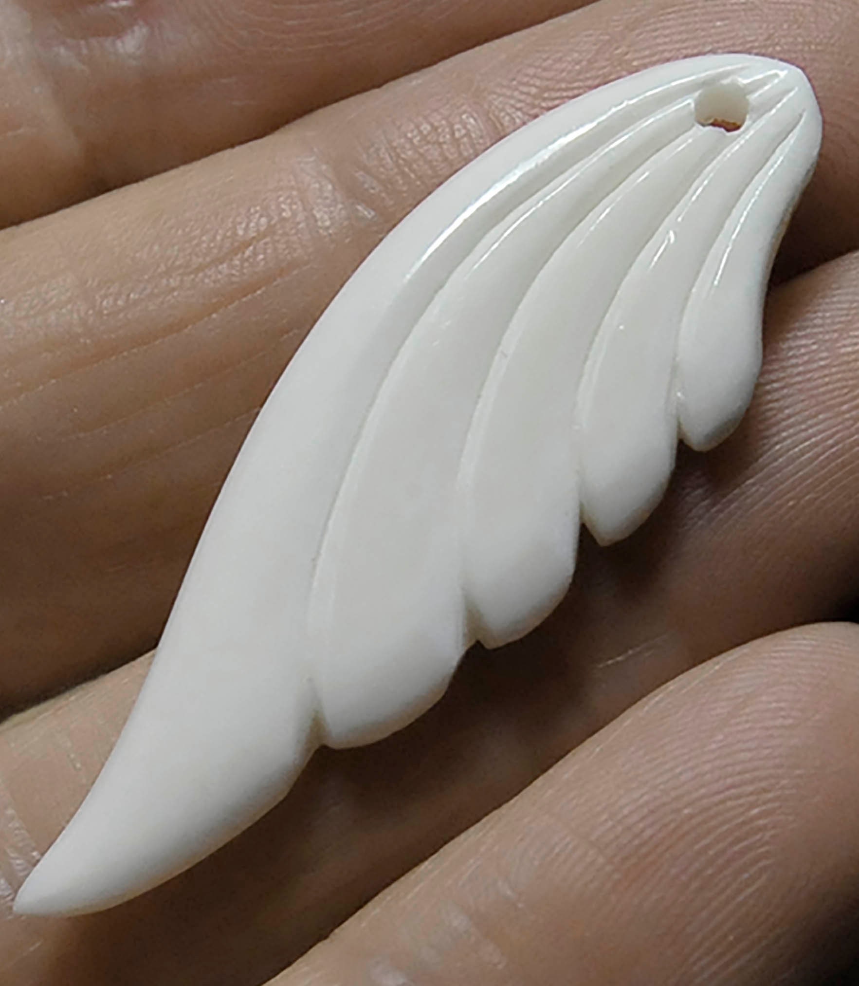 Hand Carved Bali Bison Bone 40mm Drilled Wing Set - Etsy