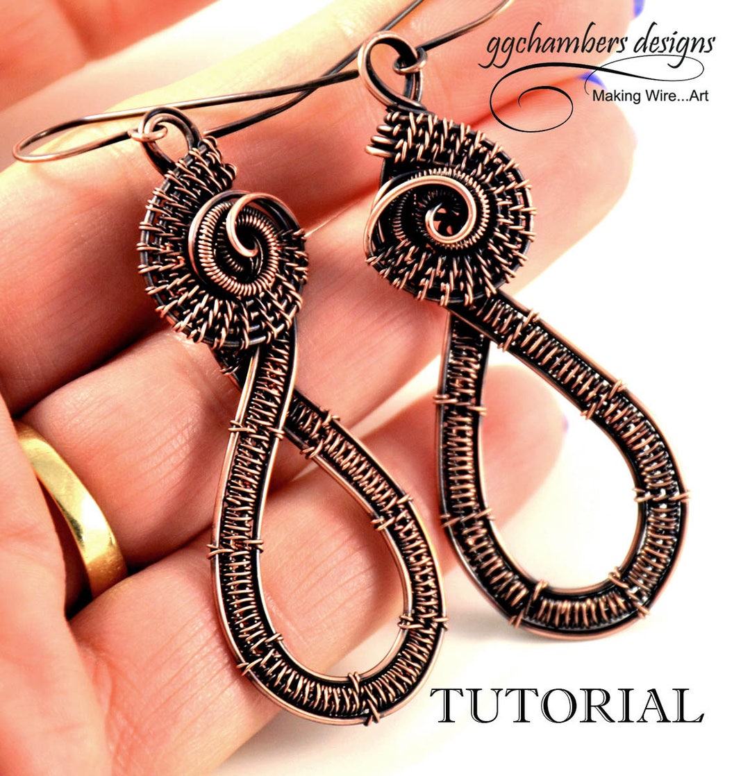 Curly Q Figure-8 Woven Wire Dangle Earring Tutorial - Etsy