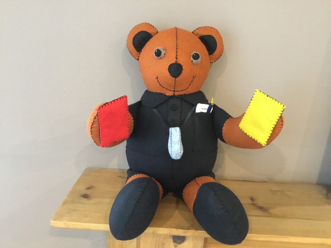 Referee Bear Hand Stitched in Felt - Etsy UK