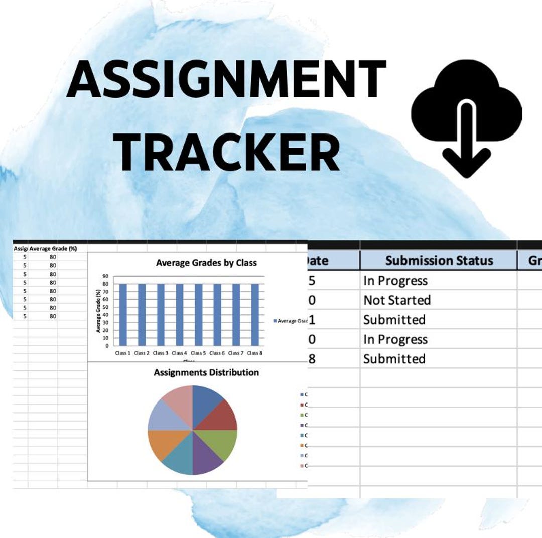 Nursing Assignment Tracker Spreadsheet | Digital Study Planner | Google ...