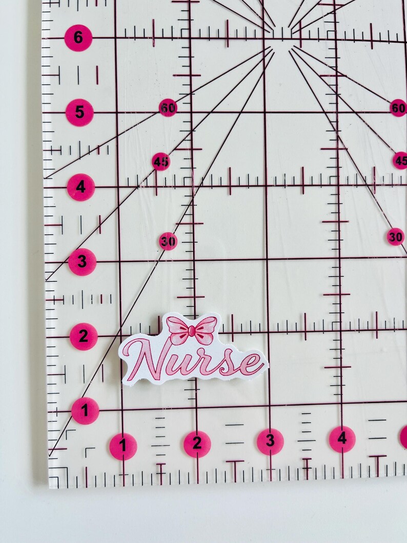 Pink Nurse Coquette Bow Sticker - Die-cut Stickers, Hospital Nurse Gift ...
