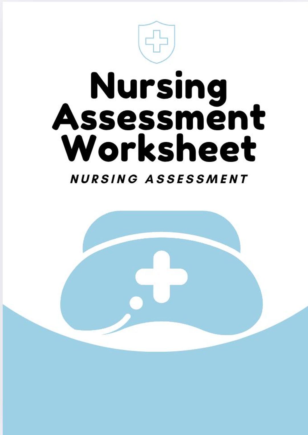 Nursing Assessment Worksheet Patient Evaluation Form Health History and ...