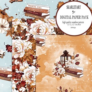 Autumn Paper Pack Fall Background Fall Digital Paper Pack Fashion Fall ...