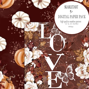 Autumn Paper Pack Fall Background Fall Digital Paper Pack Fashion Fall ...