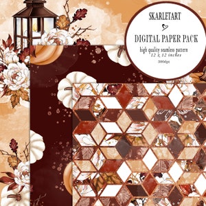 Autumn Paper Pack Fall Background Fall Digital Paper Pack Fashion Fall ...