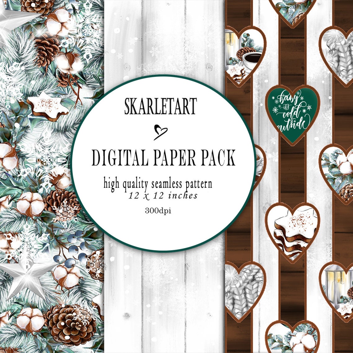 Cosy Winter Christmas Digital Paper Planner Stationery | Etsy