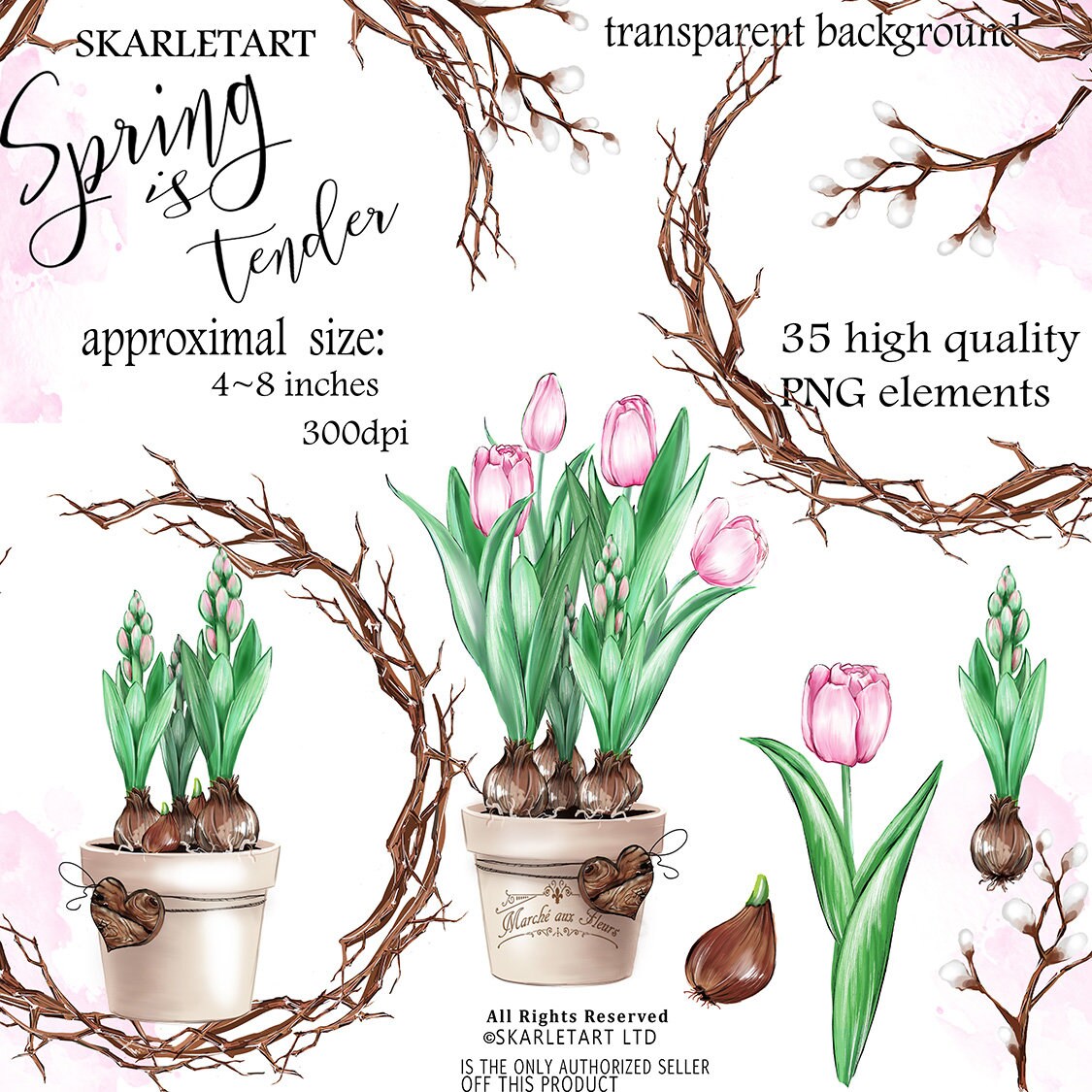 Easter Clipart Spring Clipart Easter Bunny Happy Easter - Etsy