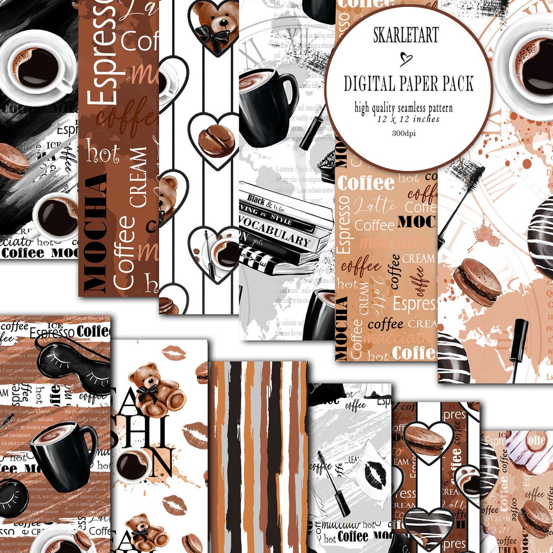 Coffee Paper Pack Fashion Background Cute Pape Monday Coffee Cute Bear ...