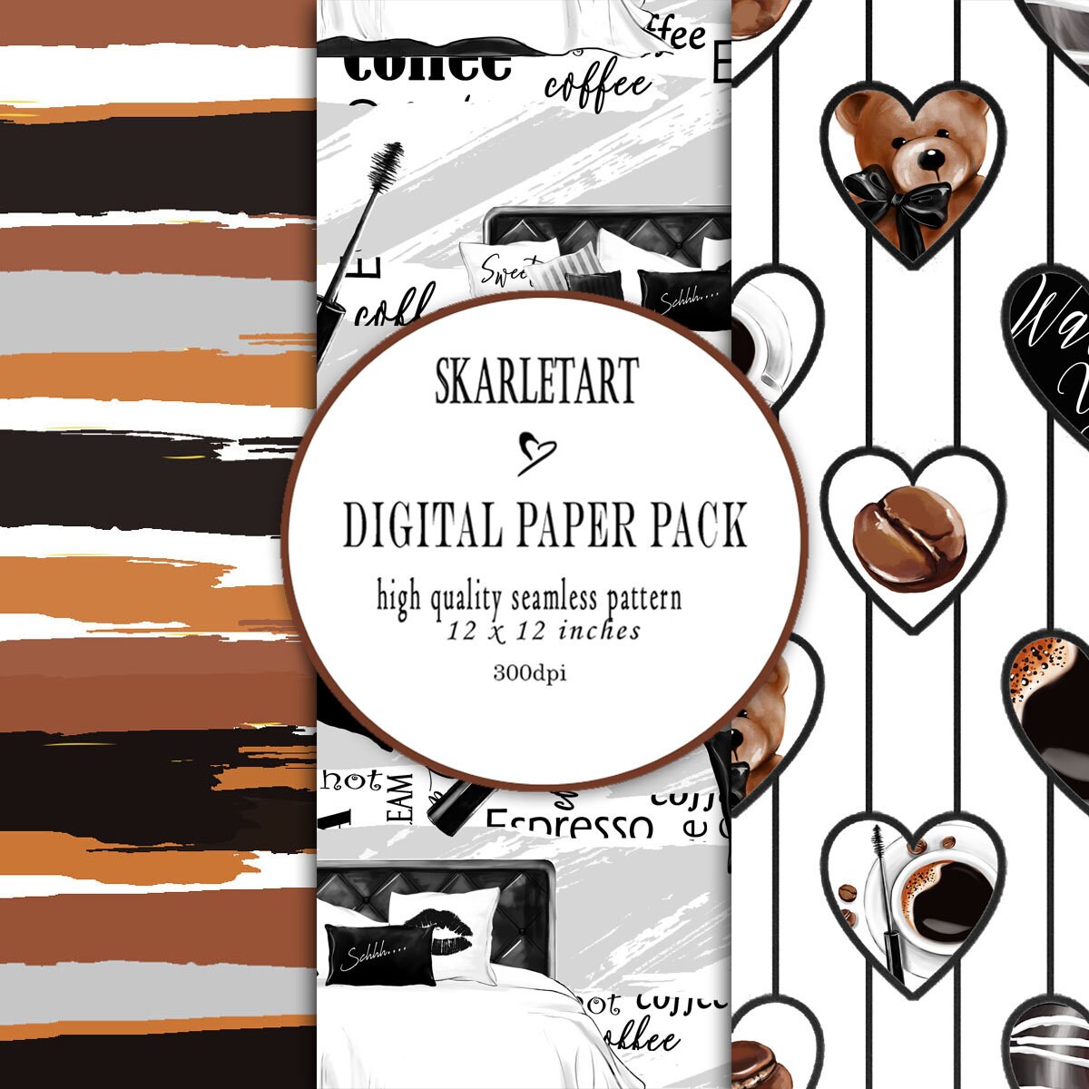 Coffee Paper Pack Fashion Background Cute Pape Monday Coffee | Etsy