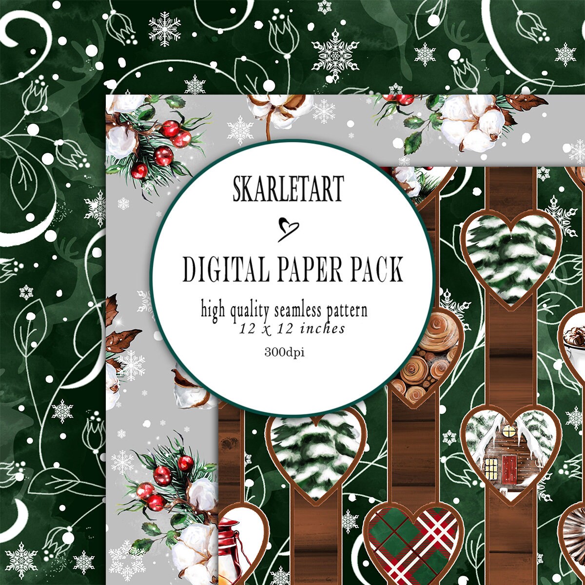 Cosy Winter Christmas Digital Paper Planner Stationery - Etsy