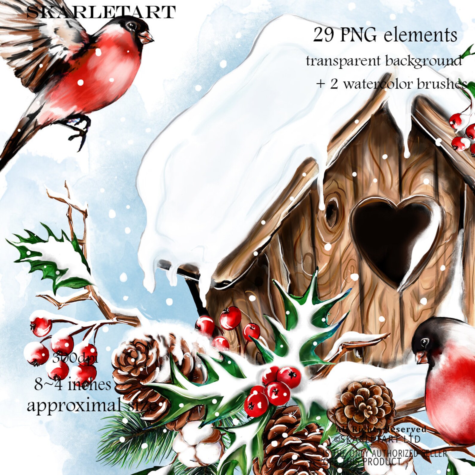 Christmas Clipart Winter Clip Art Xmas Decorations Red Green Christmas ...