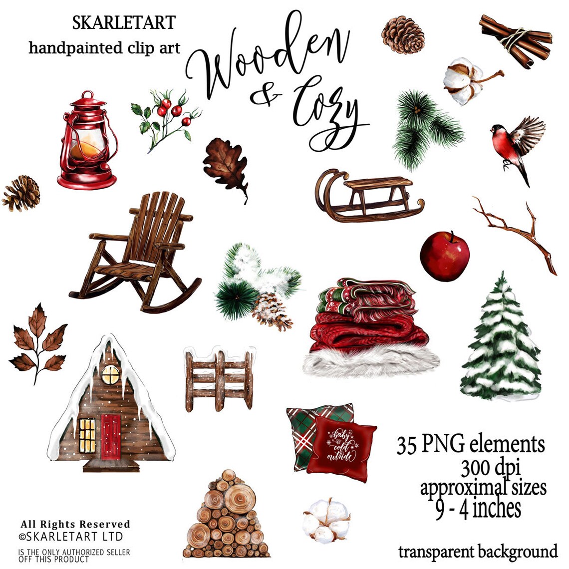 Winter Clipart Christmas Clipart Winter Fashion Illustration - Etsy