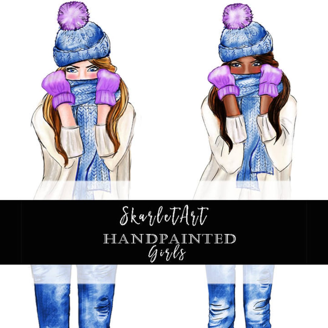 Winter Frozen Girls Clipart | Fashion Illustration, Woman, Planner ...