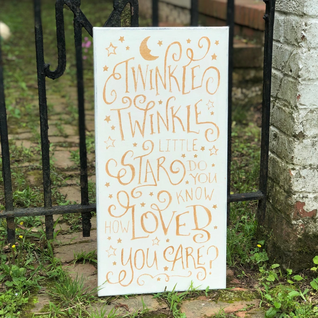 Twinkle Twinkle Little Star / Hand Painted Sign 12" X 24" / Annie Sloan ...