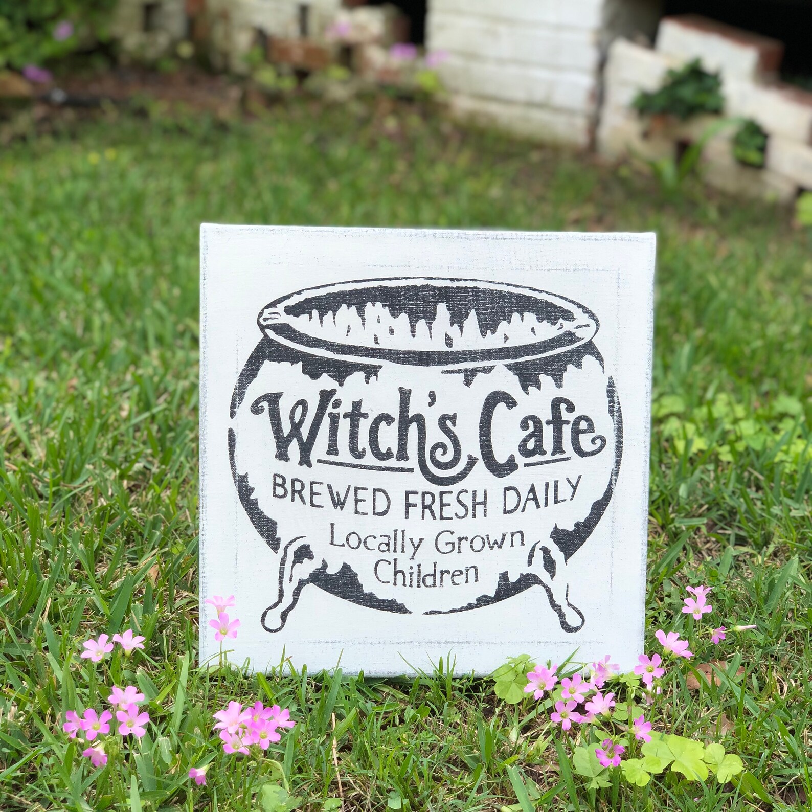 Witchs Cafe Cauldron Sign / Hand Painted Sign 12 X | Etsy