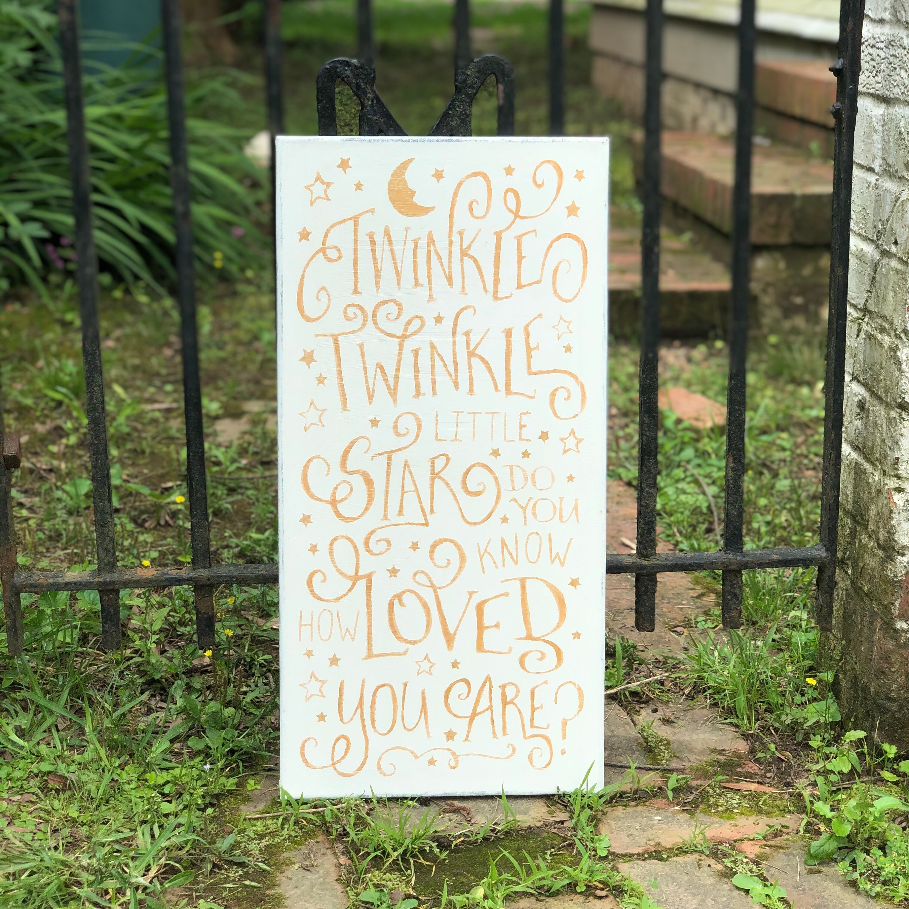 Twinkle Twinkle Little Star / Hand painted Sign 12 x | Etsy