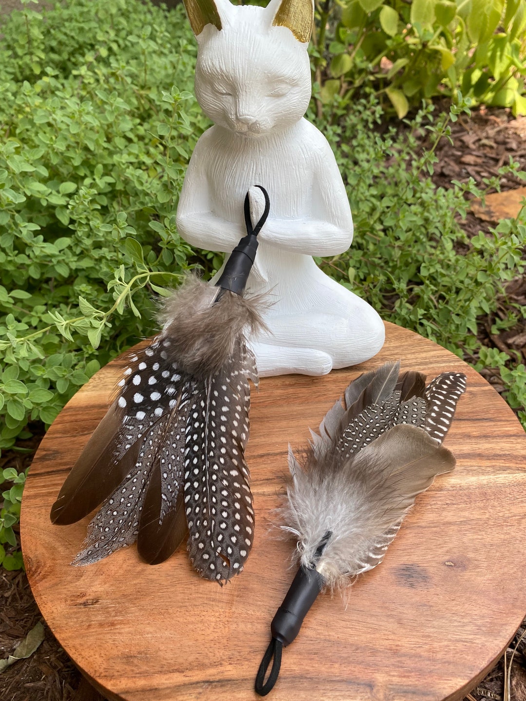 Shades of Gray Feather Cat Teaser Toy Attachment - Etsy