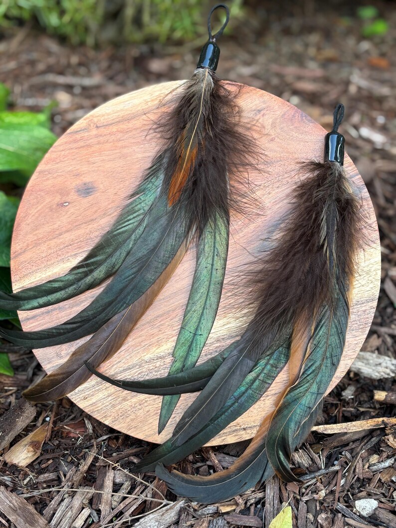 Natural Rooster Tail Feather Cat Wand Attachment, Interactive Prey ...