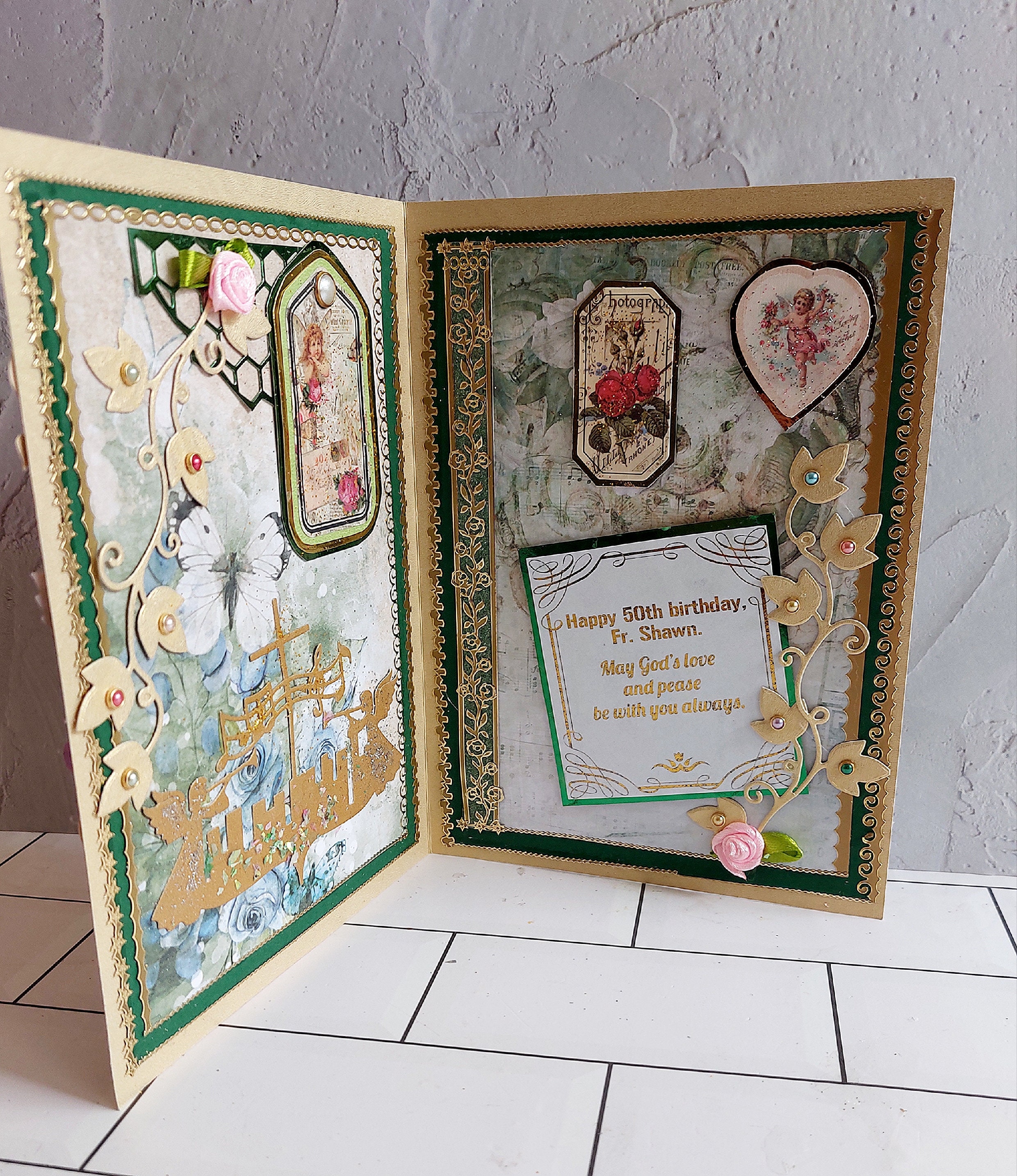 Personalized Birthday Card. Custom, Gold Foiled, Multilingual Card for ...