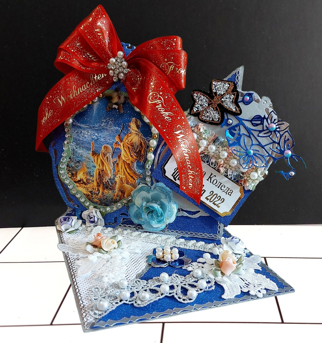 Luxury, Christmas Eve Card With the Vitleem Star. Personalized, Silent ...